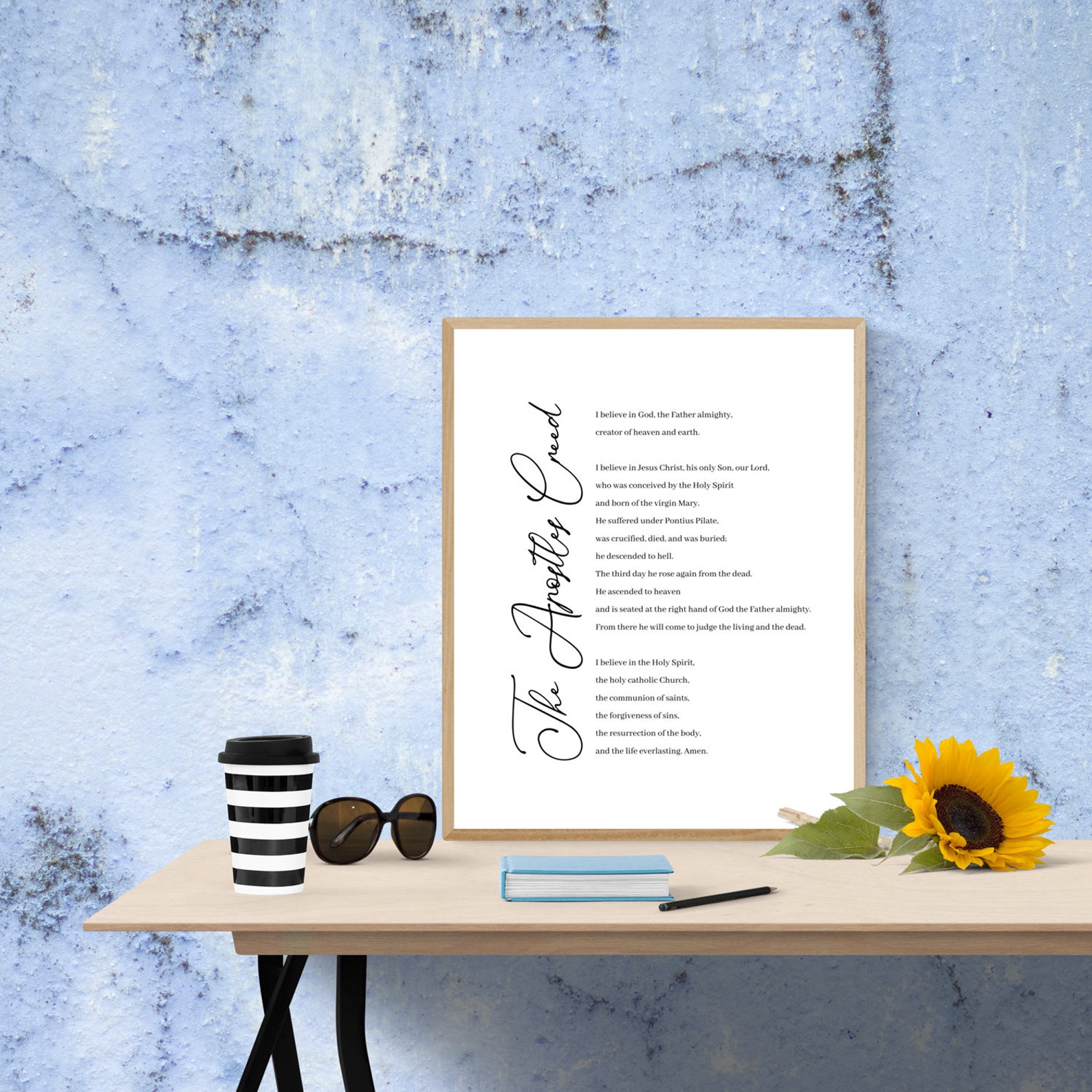 Apostle's Creed, Bible Verse Wall Art, Christian Wall Art, Bible Quotes ...