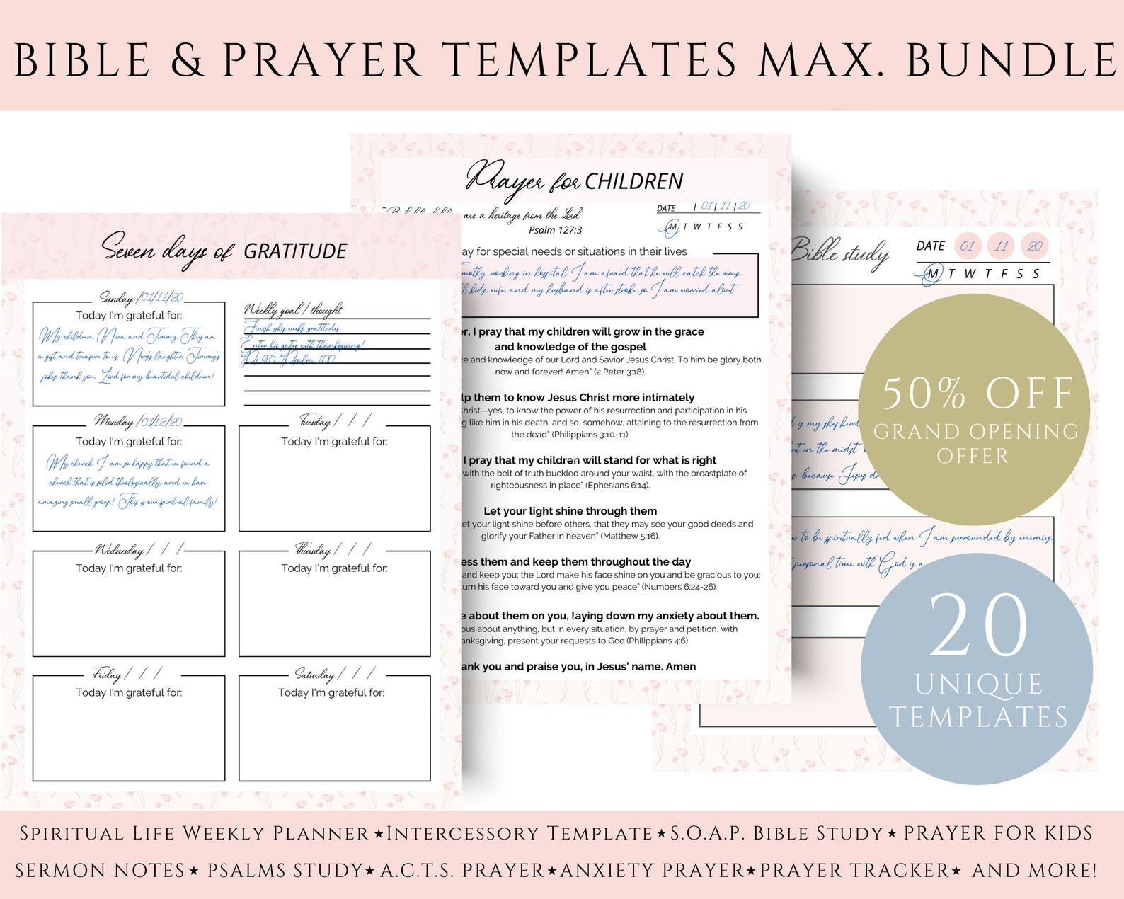 Prayer & Bible Study Ultimate Bundle Commercial Use for KDP | Etsy