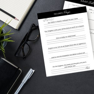 Lord's Prayer, Bible Journaling Templates, Prayer Journal, Bible Study ...