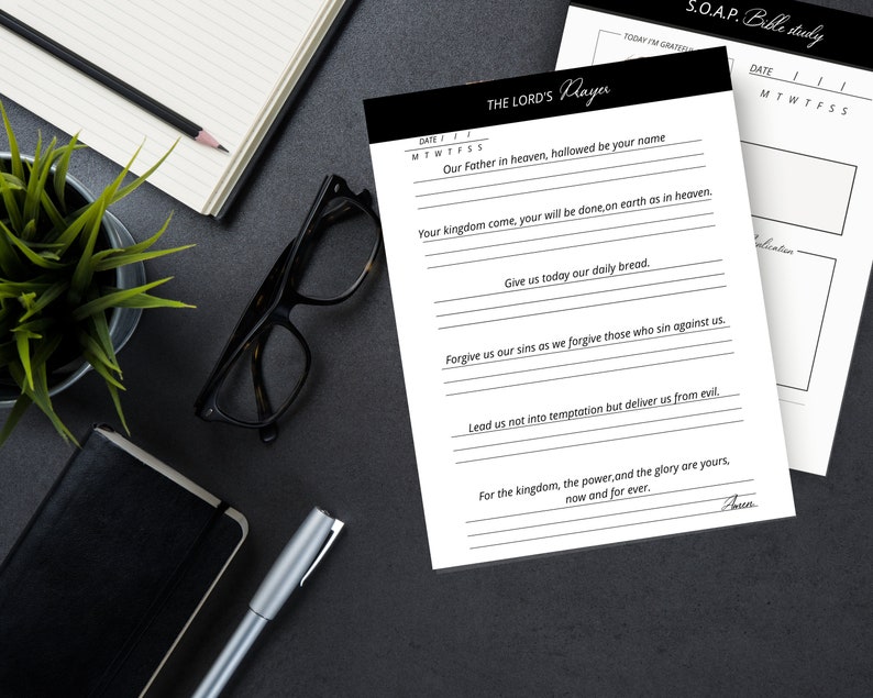 Lord's Prayer, Bible Journaling Templates, Prayer Journal, Bible Study ...