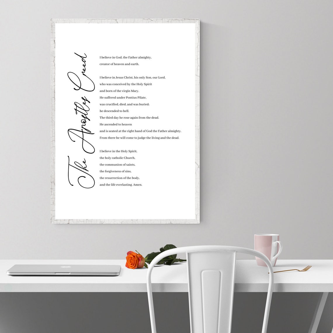Apostle's Creed Bible Verse Wall Art Christian Wall Art - Etsy