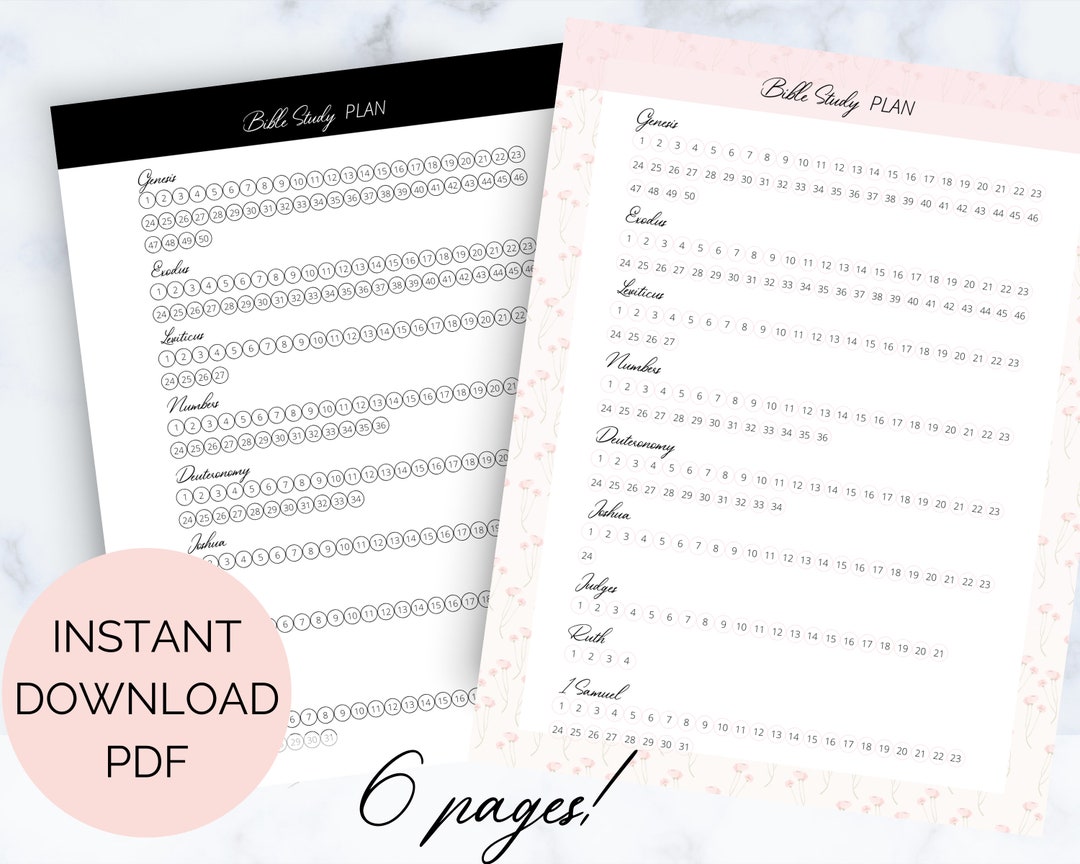 Bible Reading Plan, Bible Journaling Templates, Prayer Journal, Bible ...