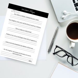 Lord's Prayer, Bible Journaling Templates, Prayer Journal, Bible Study ...