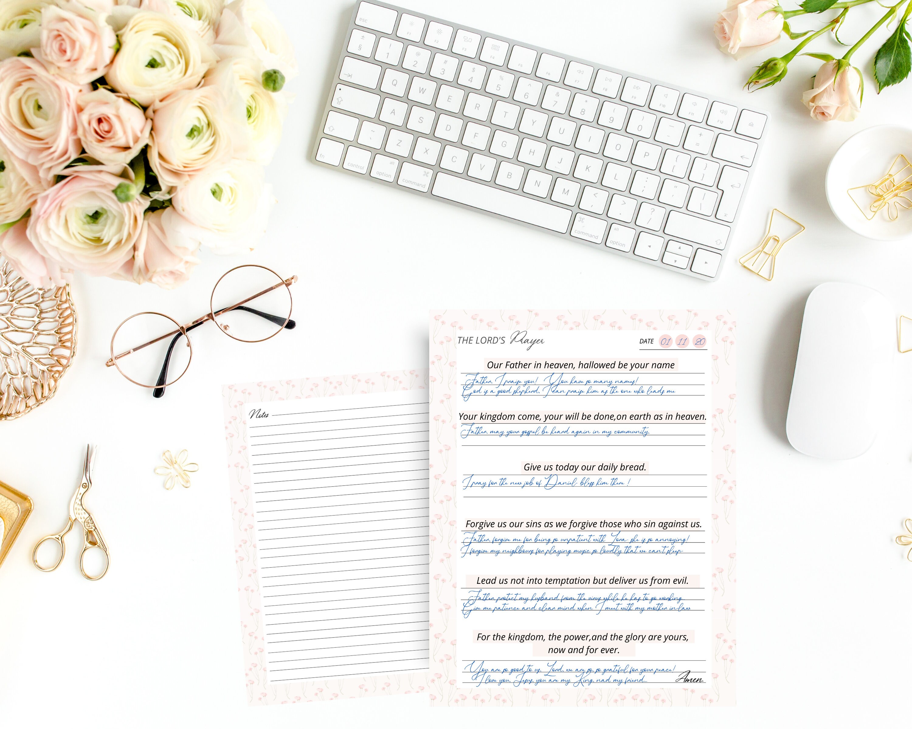 Lord's Prayer, Bible Journaling Templates, Prayer Journal, Bible Study ...