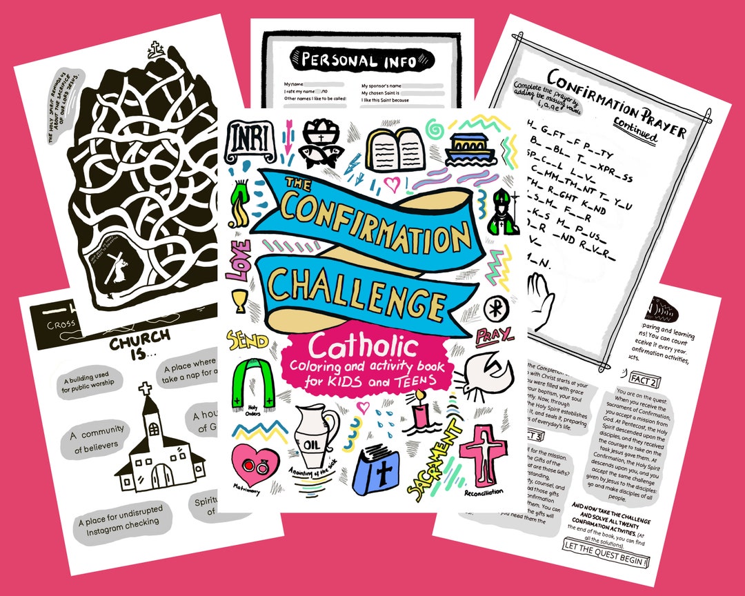 Catholic Confirmation Coloring and Activity Book, Instant Download PDF ...