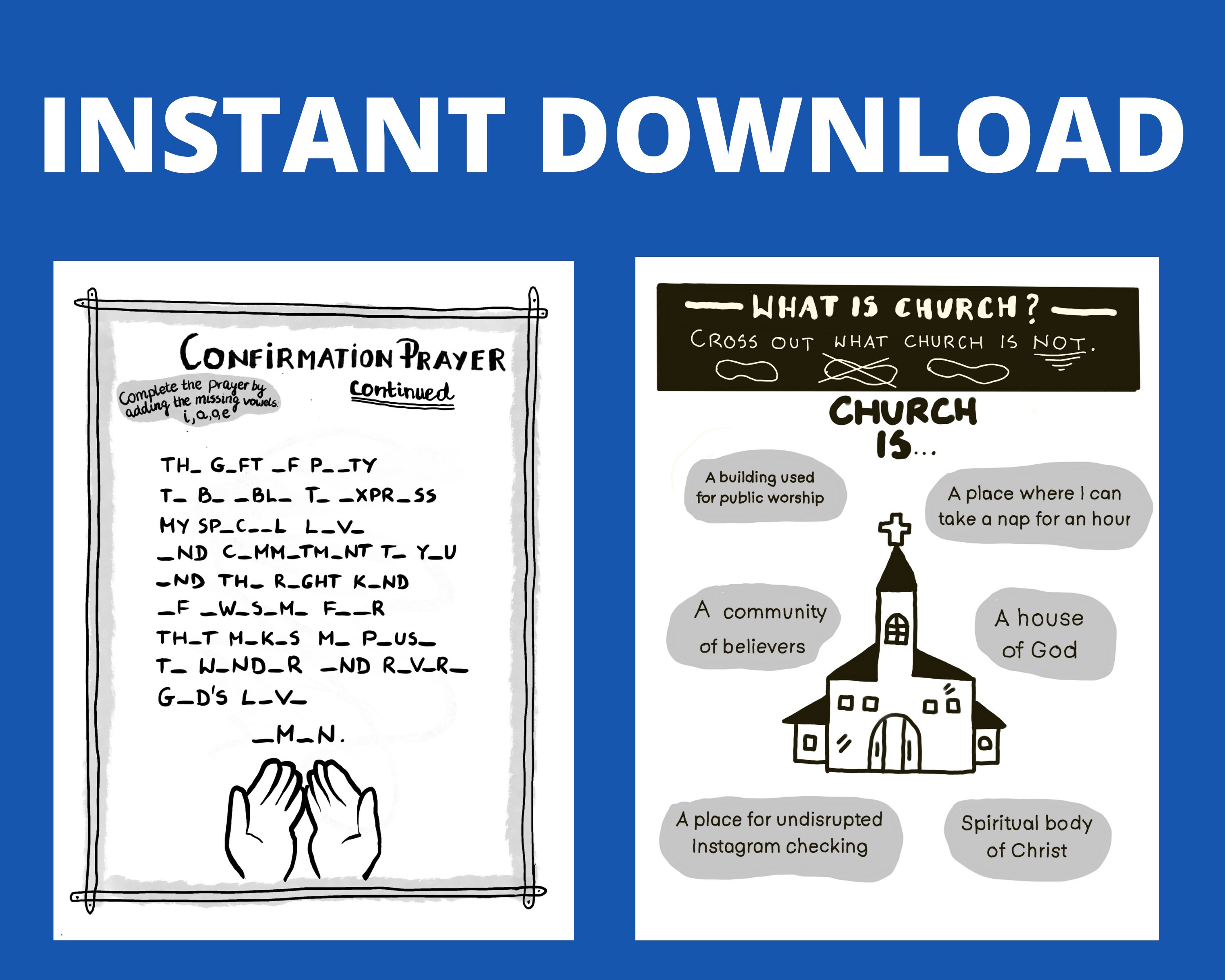 Catholic Confirmation Coloring and Activity Book, Instant Download PDF ...