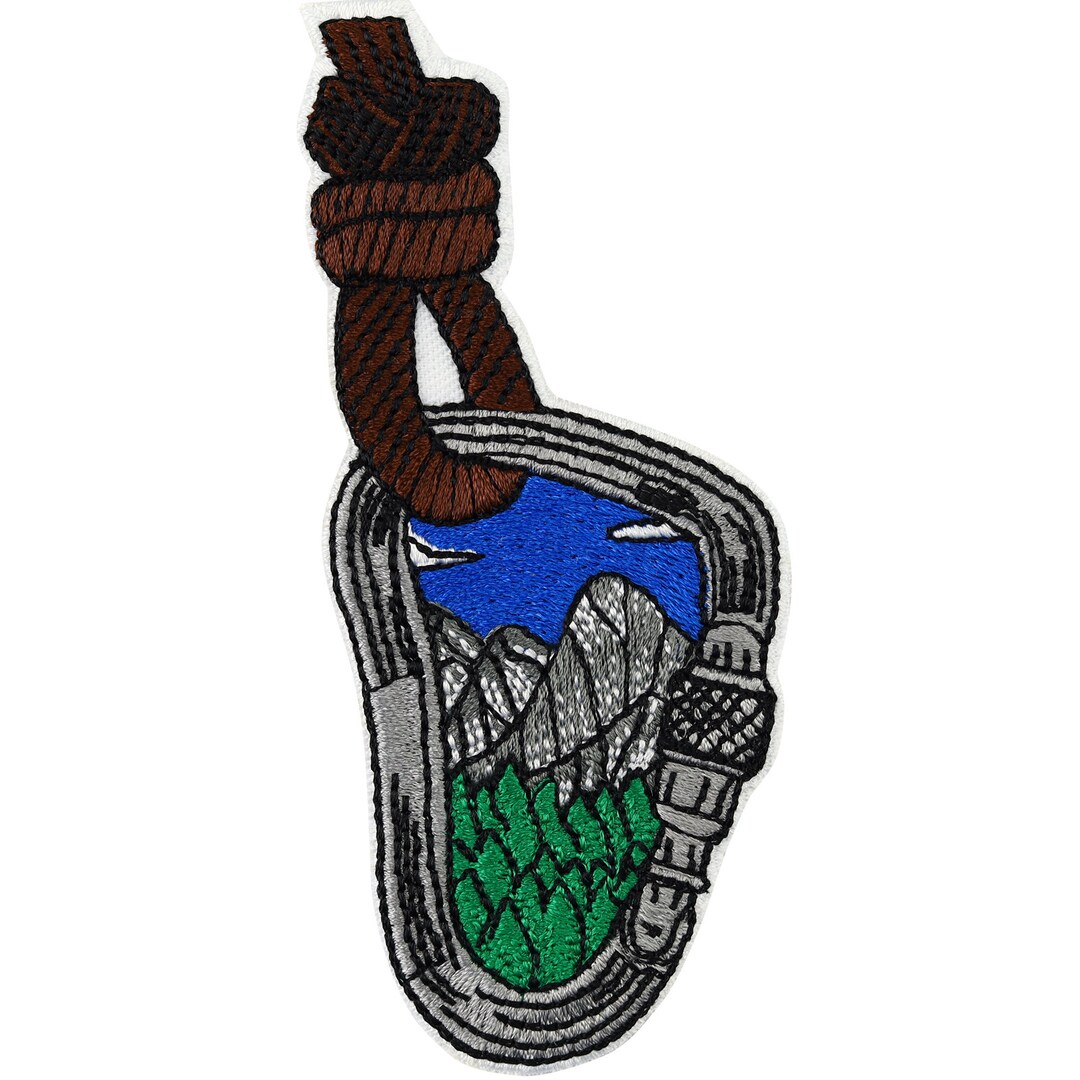 Carabiner Climbing Patch Climbing Sport Iron-on Patch Bergliebe Iron-on ...