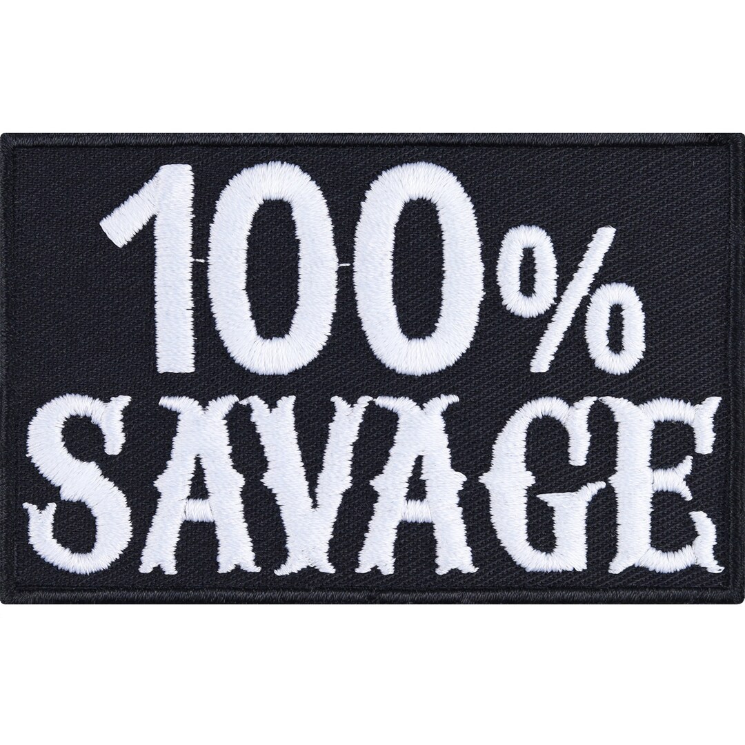 100% Savage Patch Heavy Metal Iron-on Biker Patch Applique 80 X 50 Mm ...