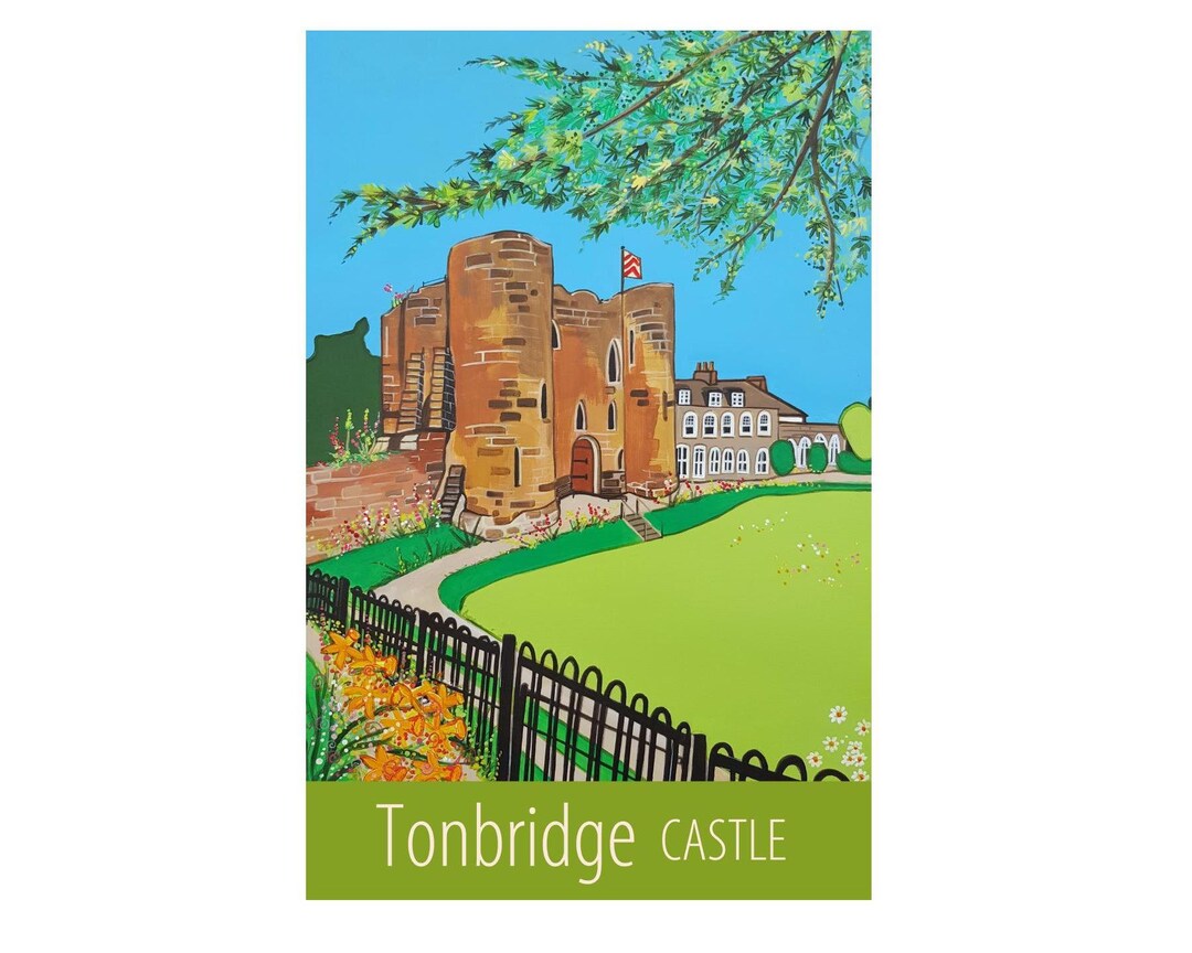 Tonbridge Castle Kent Travel Poster Print by Susie West - Etsy UK