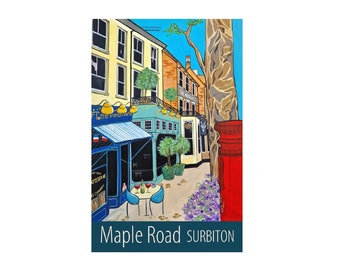 Maple Road, Surbiton Print - Etsy UK