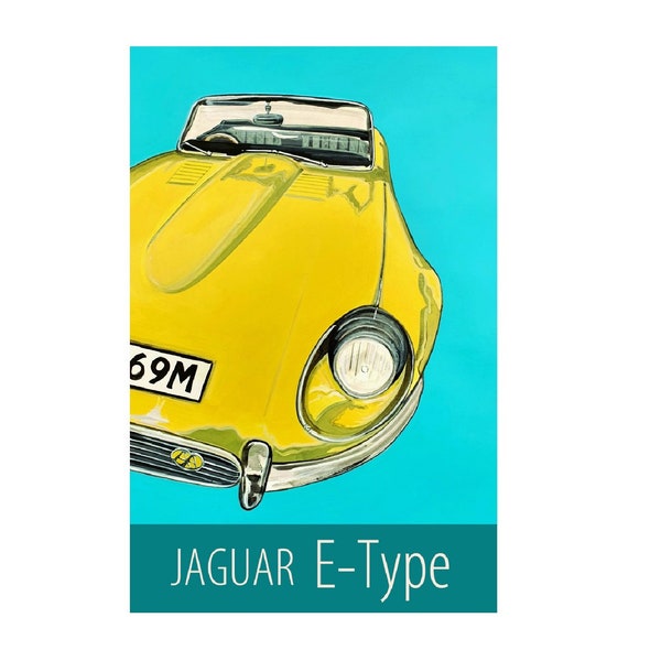 Jaguar E Type Poster - Etsy
