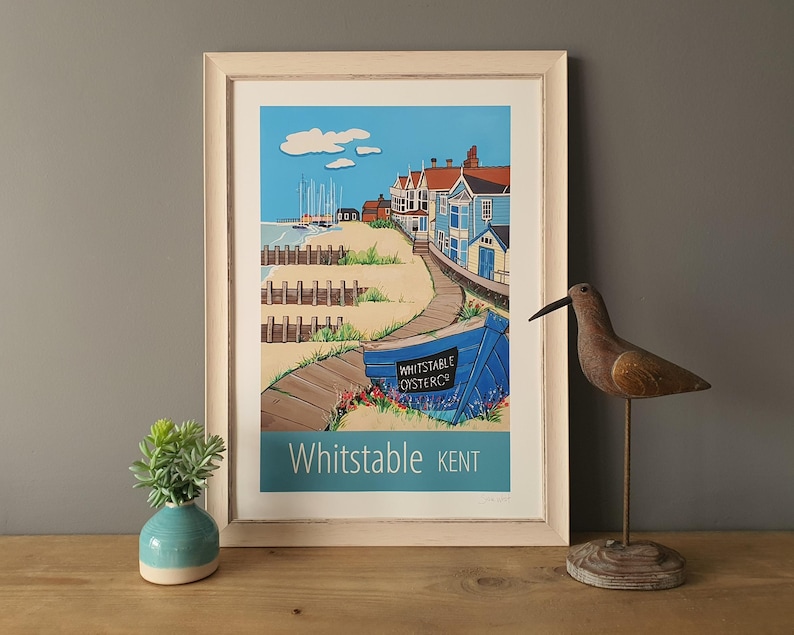 Whitstable Kent Travel Poster Print by Susie West - Etsy