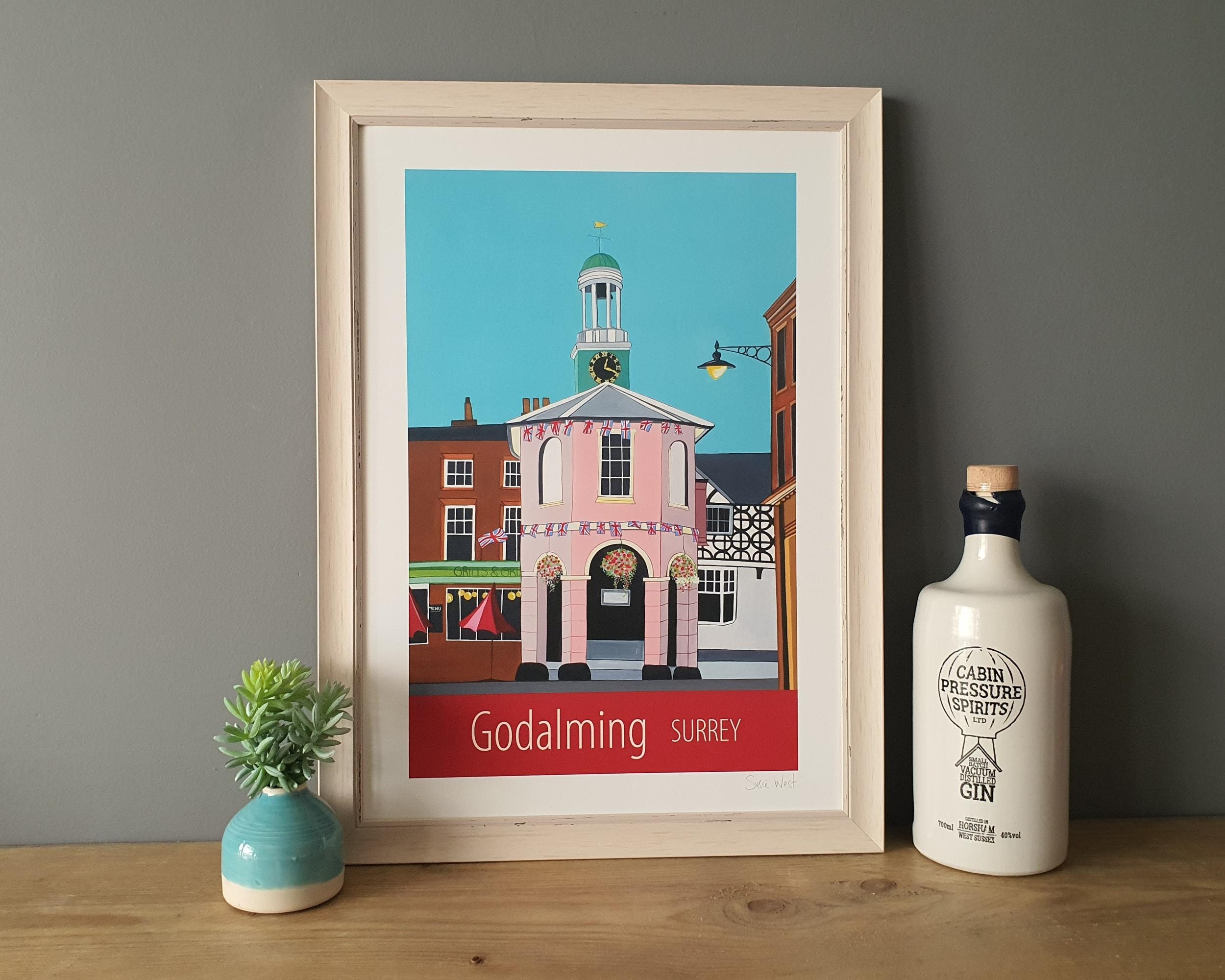 Godalming Surrey Travel Poster Print by Susie West - Etsy Canada