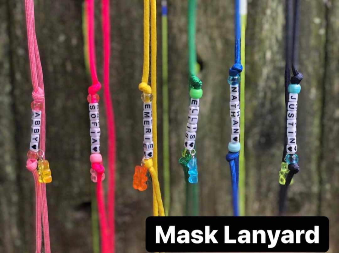Mask Lanyard With Name Mask Lanyard Personalized Preschool Kids Mask ...