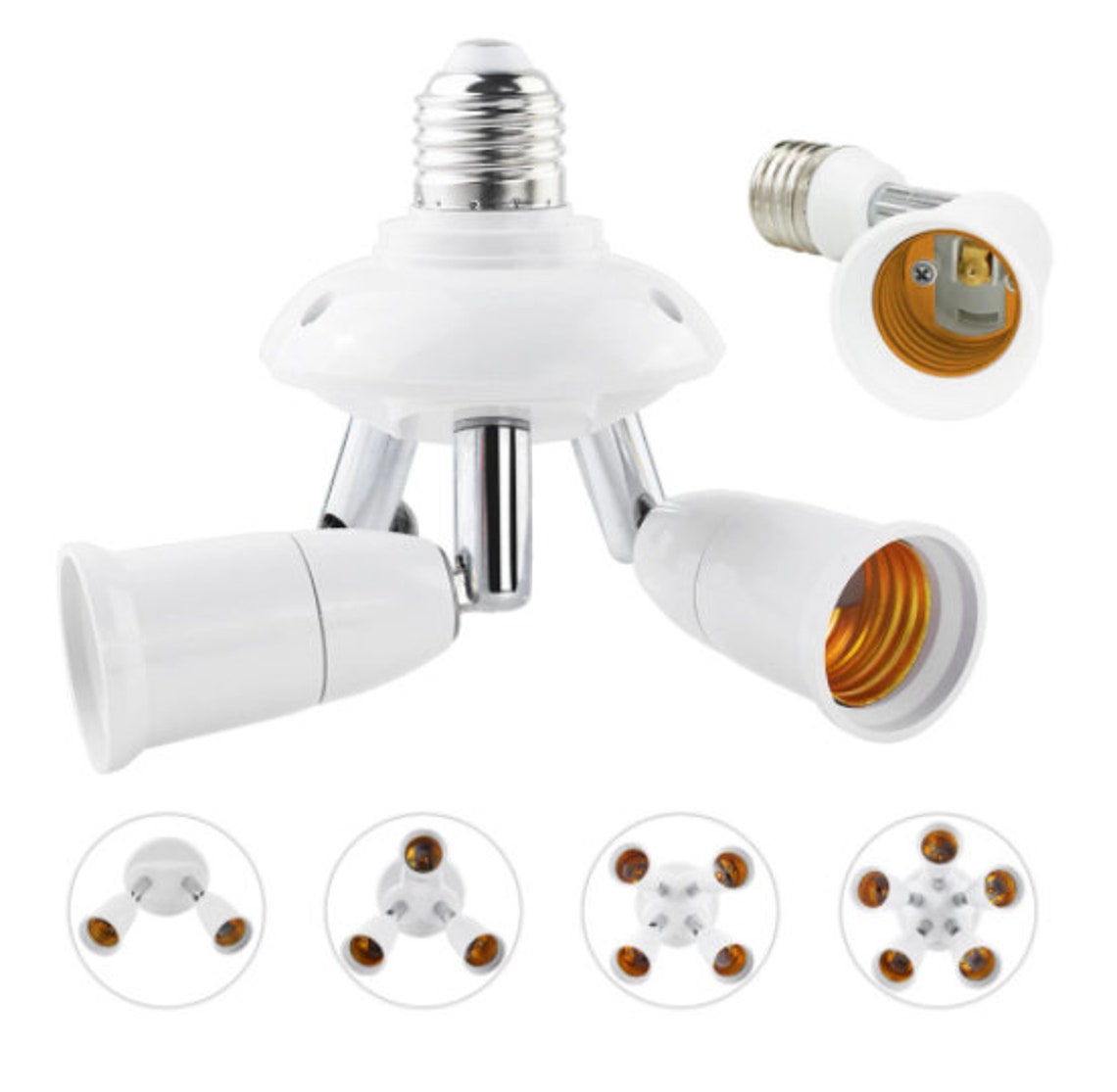 Bulb Socket Multiplexer typee27 Triple Bulb Socket Quintet - Etsy