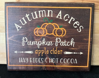 Autumn Acres Sign - Etsy