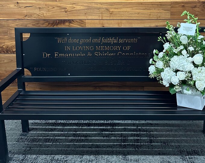 Custom Metal Memorial/celebration of Life Bench 6’ - Free Shipping - Etsy