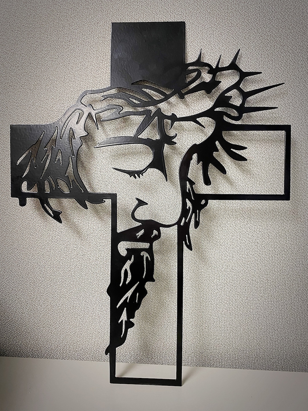 Jesus Metal Cross Sign - Etsy