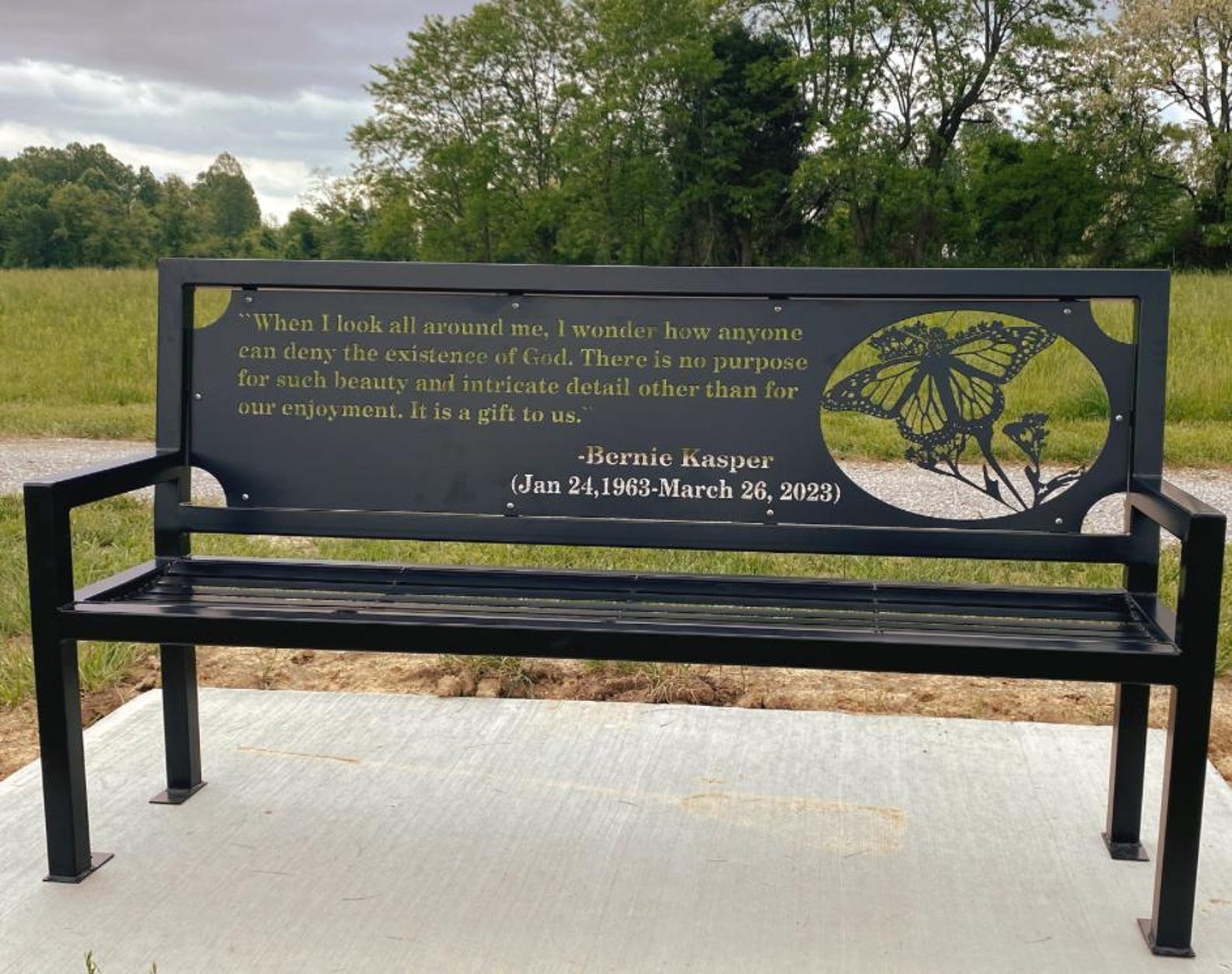 Custom Metal Memorial/celebration of Life Bench 6’ - Free Shipping - Etsy
