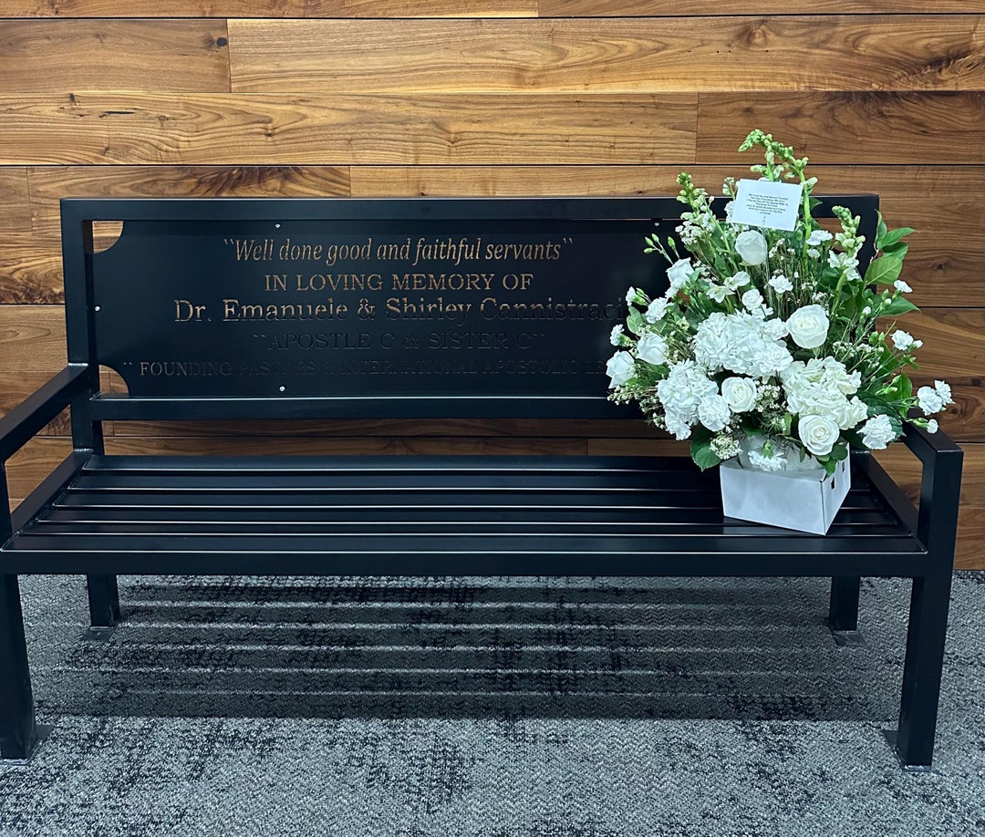 Custom Metal Memorial/celebration of Life Bench 6’ - Free Shipping - Etsy