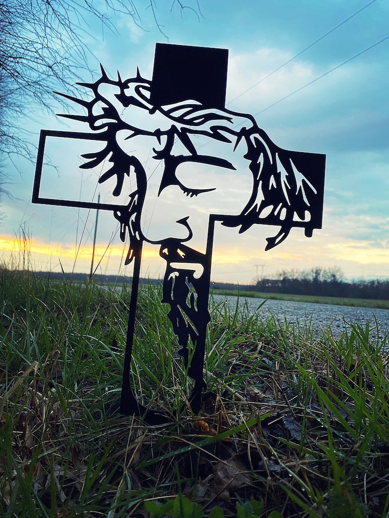 Jesus Metal Cross Sign - Etsy