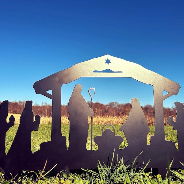 Metal Nativity - Etsy