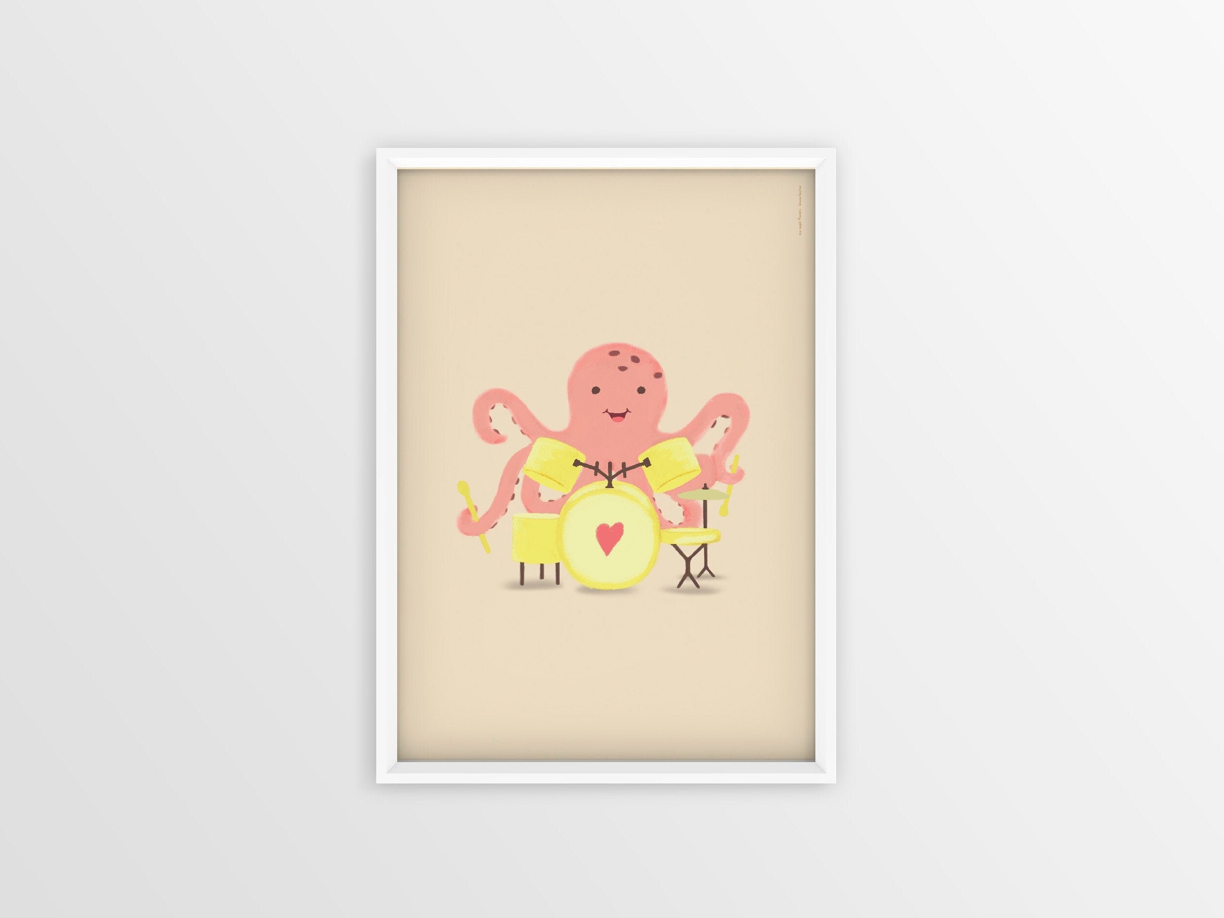 Octopus Print for Children's Wall Art | Nursery Decor. Digital Download ...