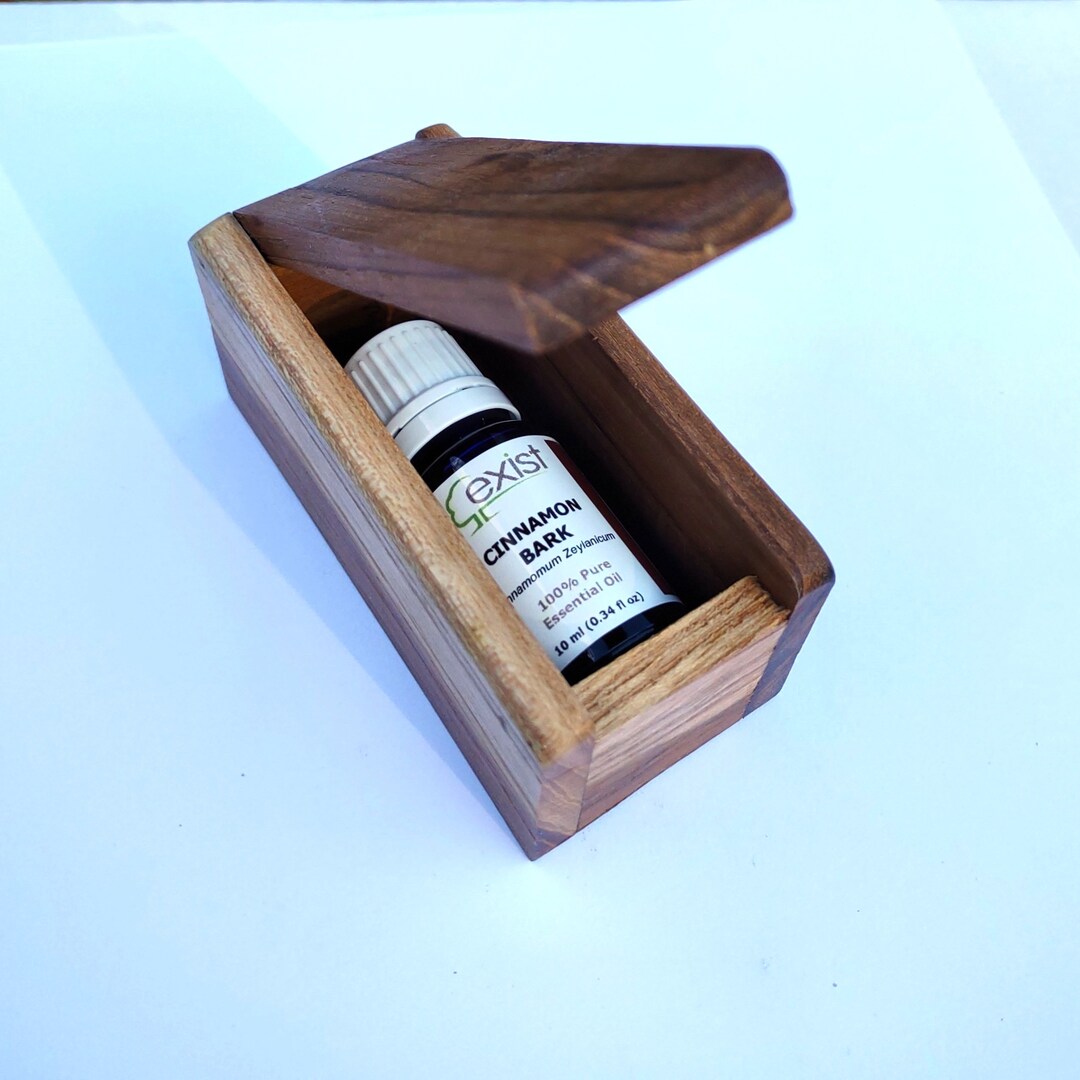 Teak Gift Box for Essential Oil - Single Oil Gift Box - Etsy