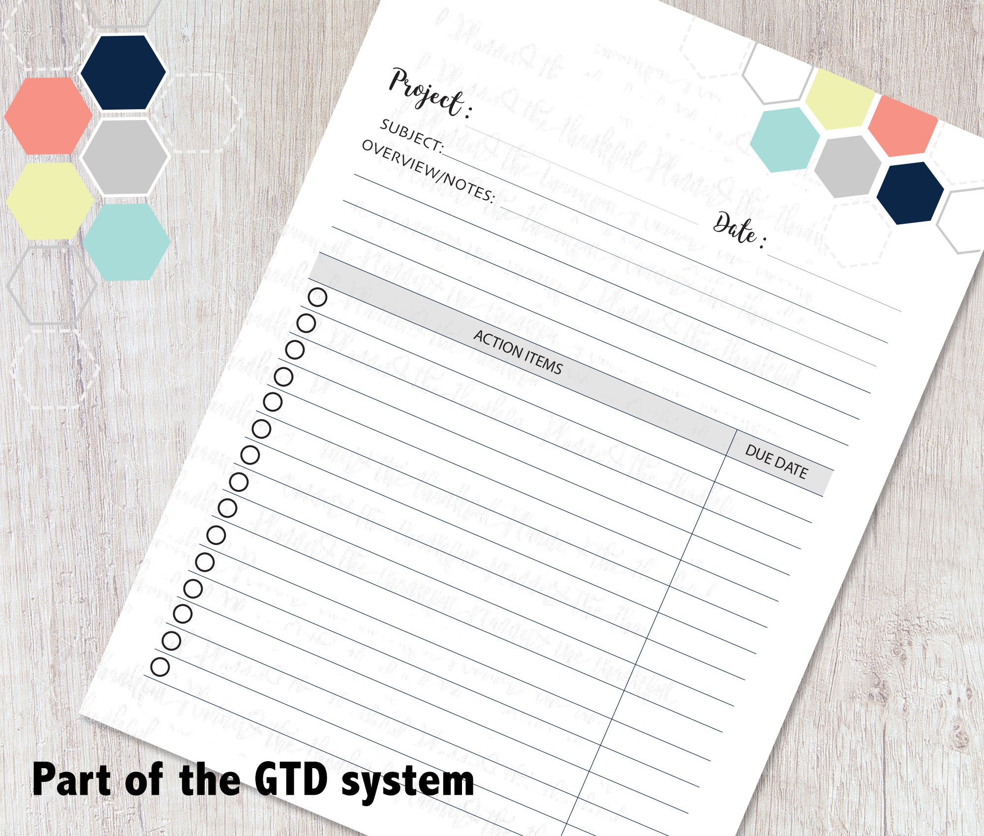 A5 (half Letter) | GTD BUNDLE | Getting Things Done System| Planner ...