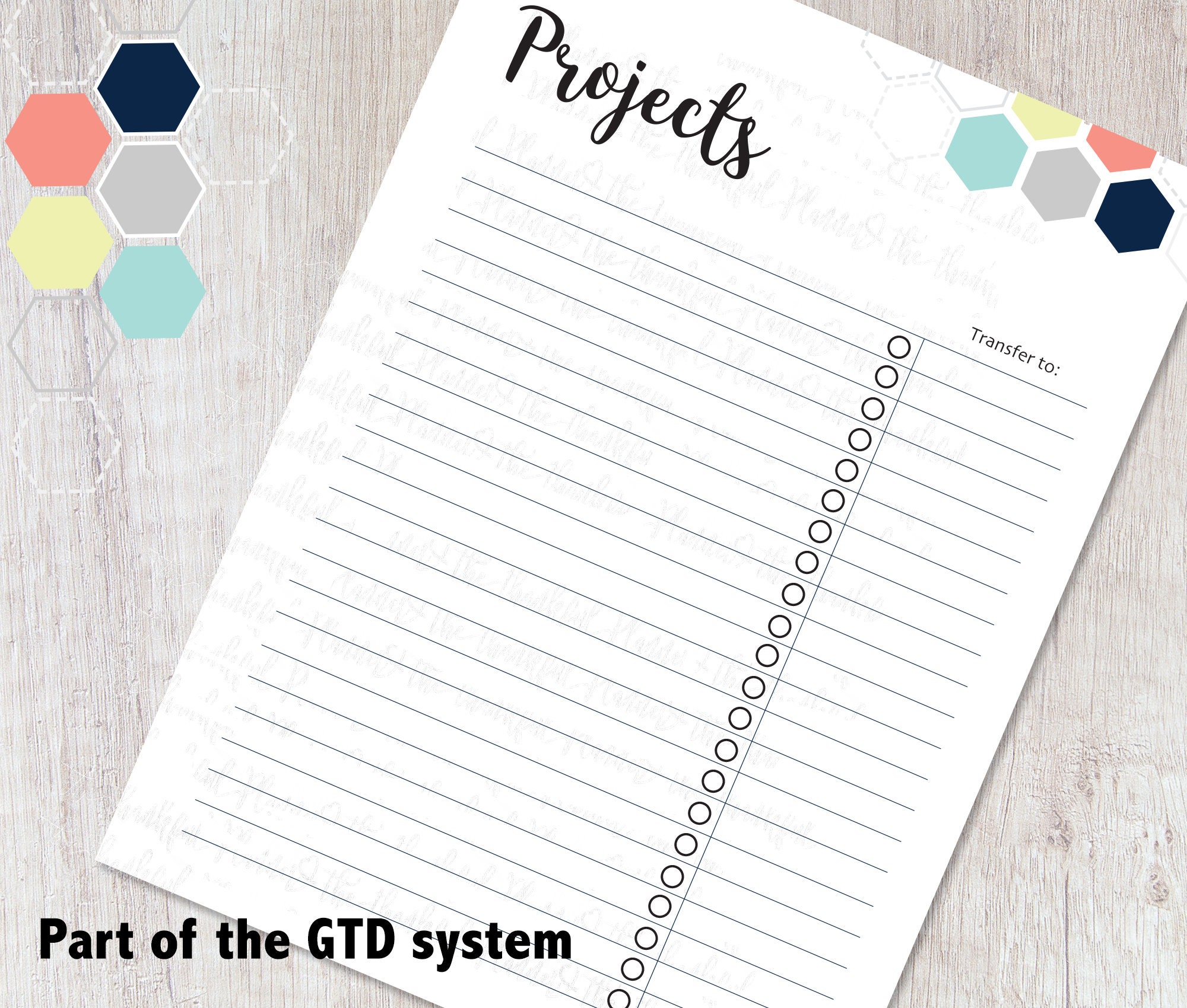 A4 | GTD BUNDLE | Getting Things Done System| Planner Printable's | PDF ...