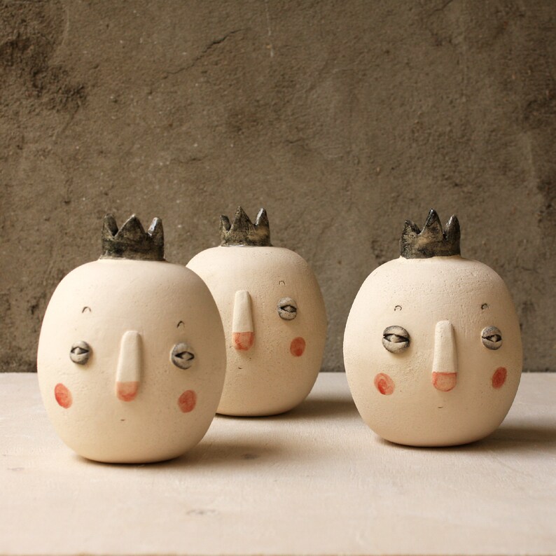 King / Handmade Ceramic Vase / Ceramic Face Vase / Funny Vase - Etsy