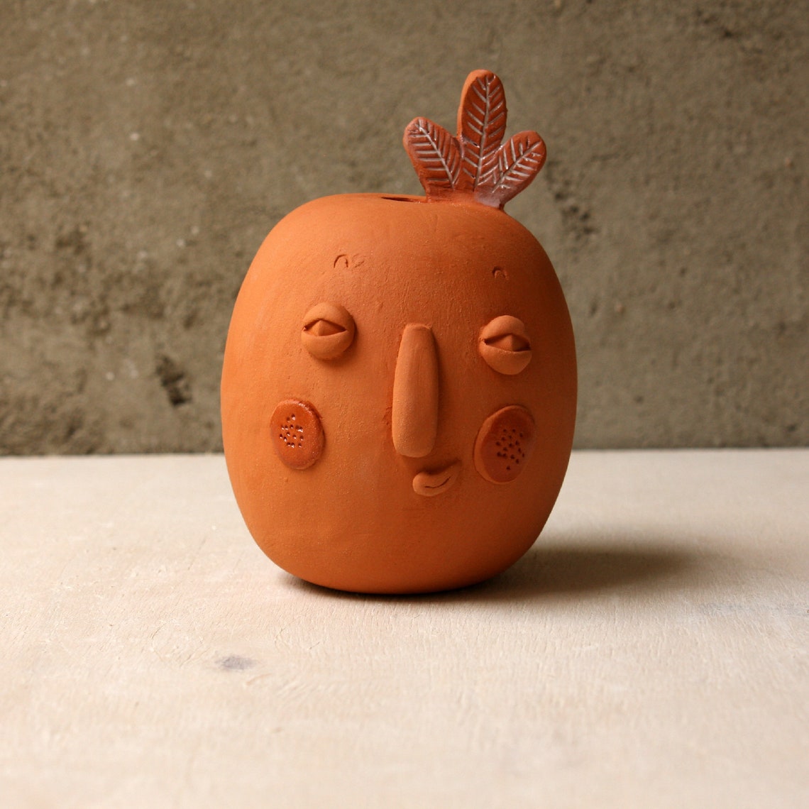 Red Face / Handmade Ceramic Vase / Ceramic Face Vase / Funny - Etsy