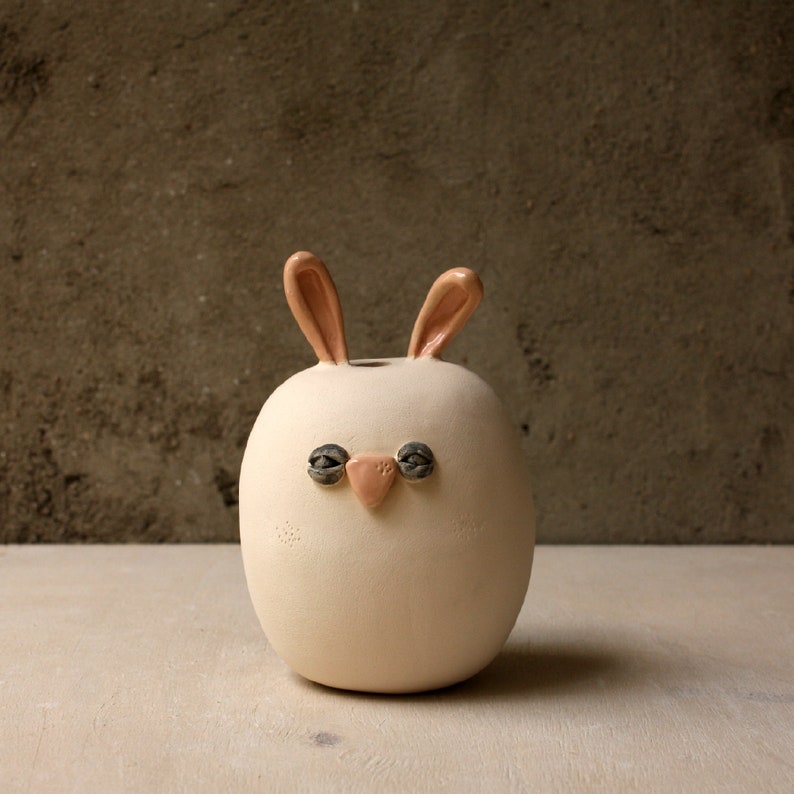 Rabbit / Handmade Ceramic Vase / Ceramic Face Vase / Funny - Etsy