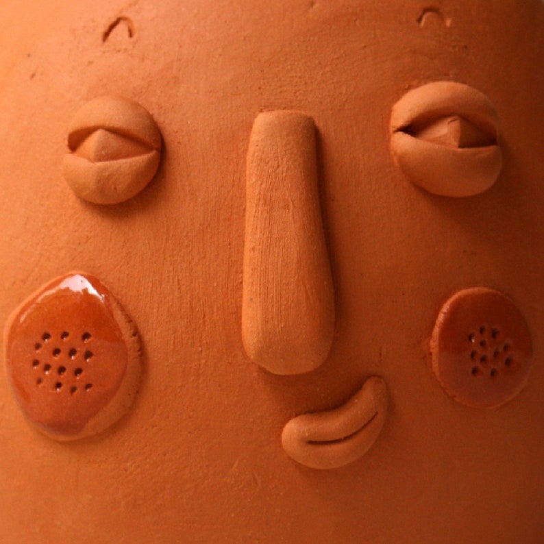 Red Face / Handmade Ceramic Vase / Ceramic Face Vase / Funny - Etsy