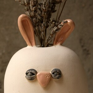Rabbit / Handmade Ceramic Vase / Ceramic Face Vase / Funny Vase ...