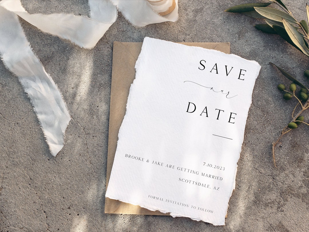 Save the Date Minimalist Elegant Classic Editable Wedding Invitation ...