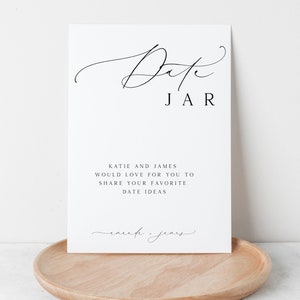 Date Jar Wedding Reception Modern Minimalist Digital Download Sign ...