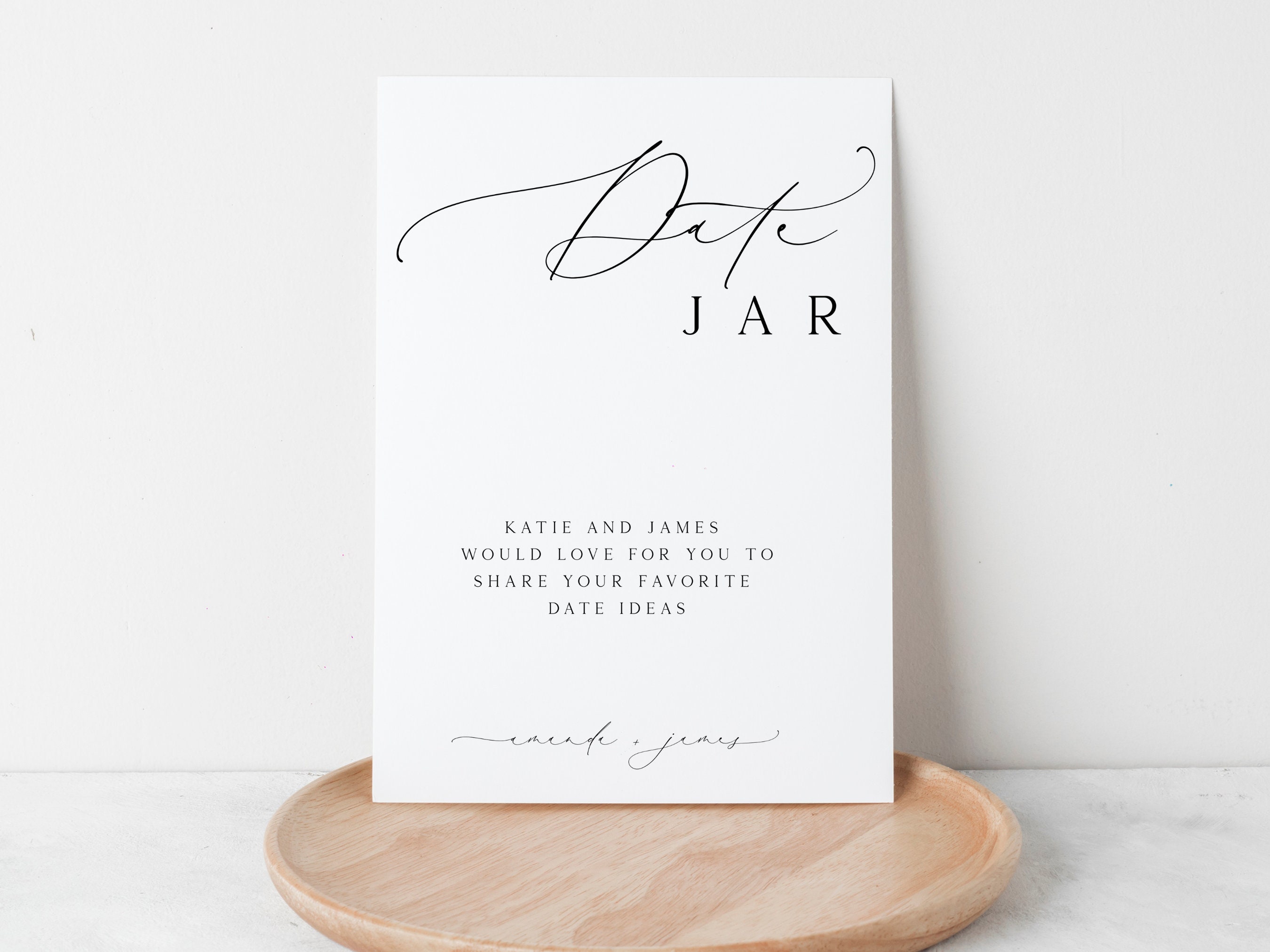 Date Jar Wedding Reception Modern Minimalist Digital Download Sign ...
