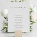 Table Number Wedding Seating Chart Table Assignment Card Modern ...