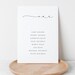 Table Number Wedding Seating Chart Table Assignment Card Modern ...