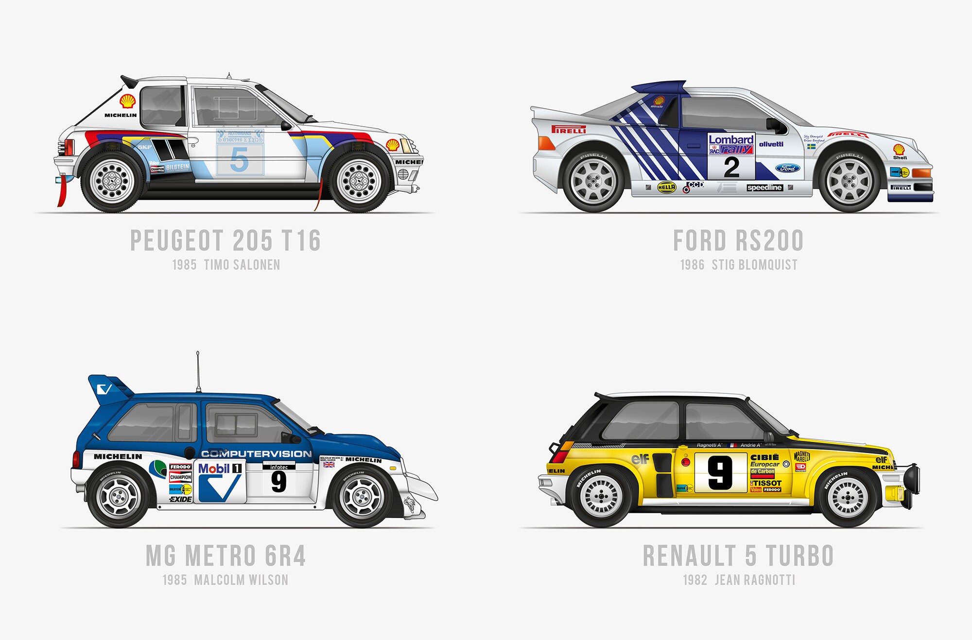 Legends of Group B Rallying Wall Art Poster - Etsy