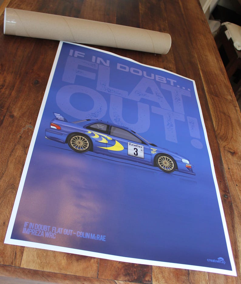 Impreza WRC Poster: Colin Mcrae Rally Car Art for Car Enthusiasts - Etsy
