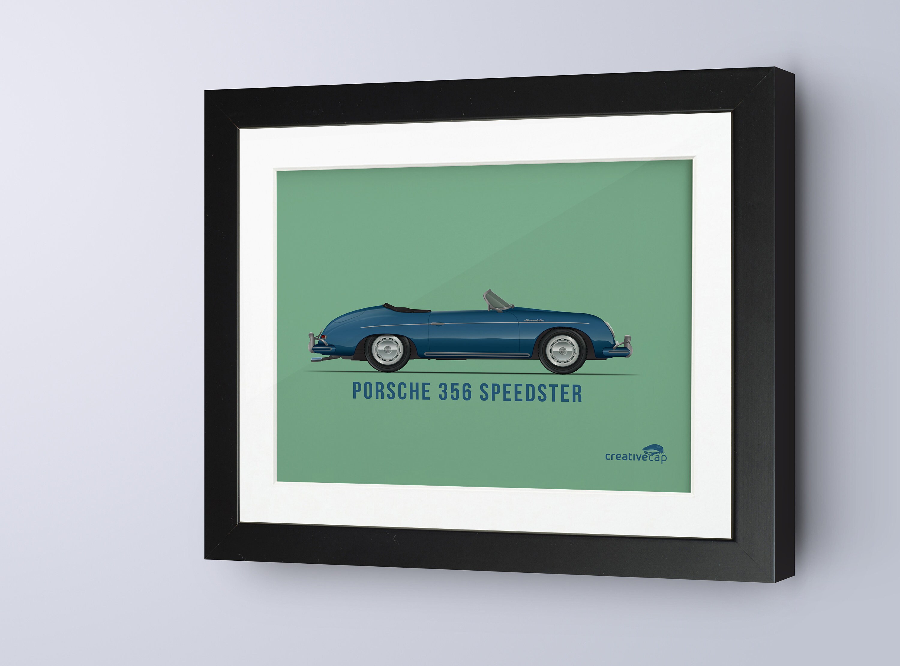Framed Porsche 356 Speedster Classic Car Print - Etsy