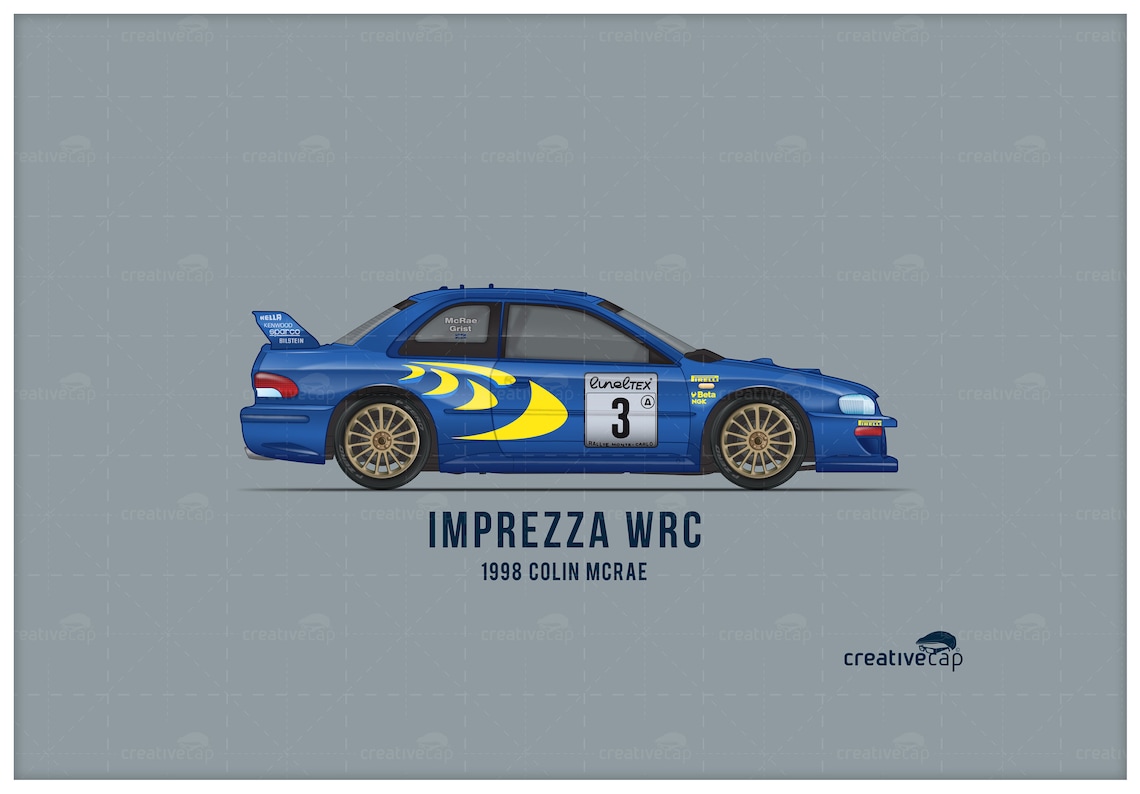 Framed Impreza WRC Legendary Rally Car Print - Etsy