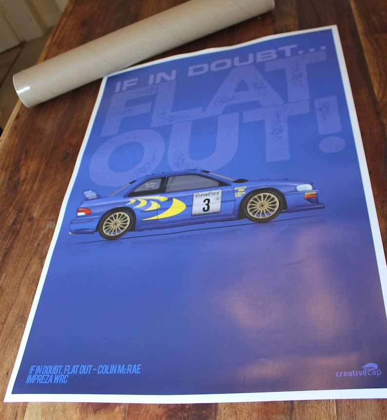 Impreza WRC Poster: Colin Mcrae Rally Car Art for Car Enthusiasts - Etsy