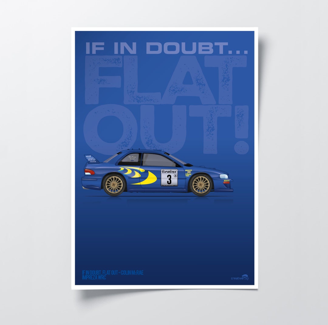 Impreza WRC Poster: Colin Mcrae Rally Car Art for Car Enthusiasts - Etsy