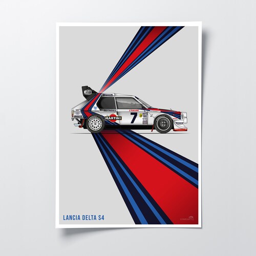 Lancia Delta S4 group B Poster All Size A4-B1 Rally - Etsy