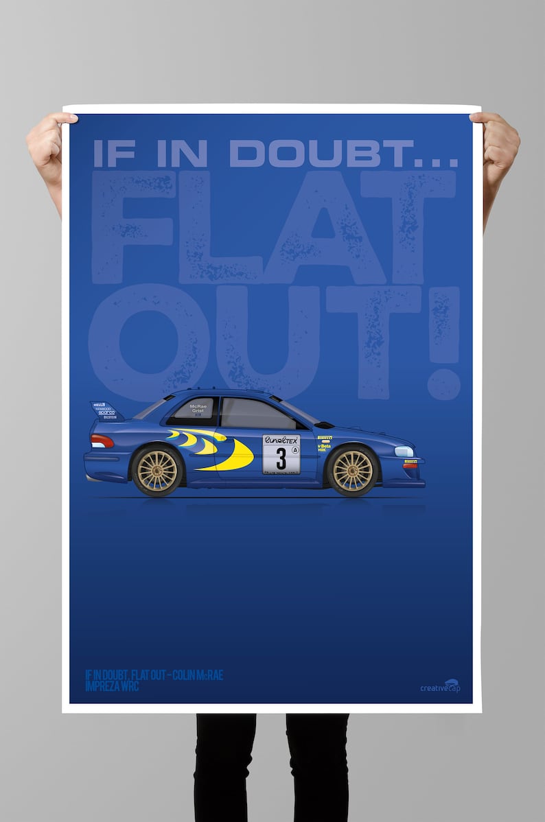 Impreza WRC Poster: Colin Mcrae Rally Car Art for Car Enthusiasts - Etsy