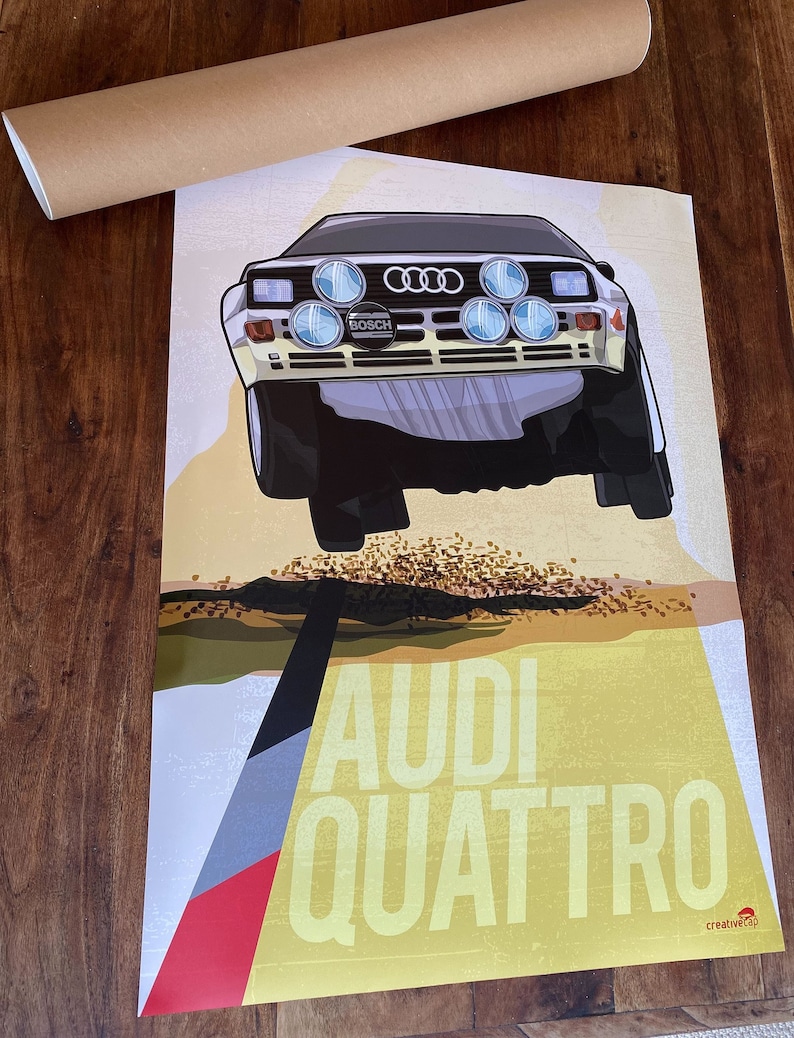 Audi Quattro S1 Poster: Group B Rally Car Motorsport Art for Car ...