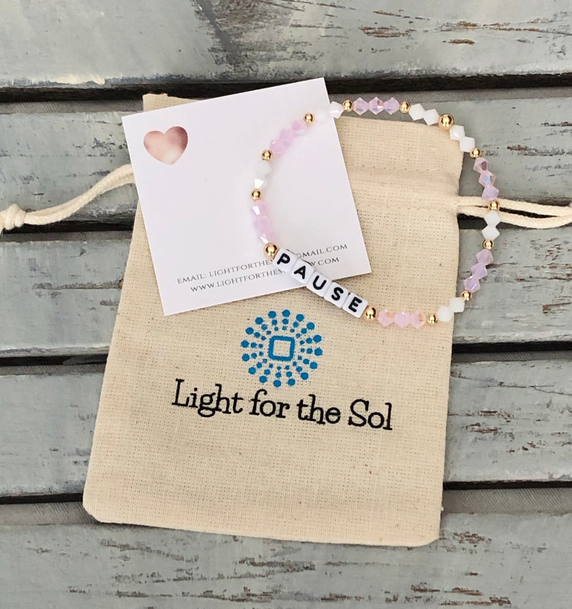 Word Bracelet-pause-stackable Bracelet-custom Word Bracelet-gift ...